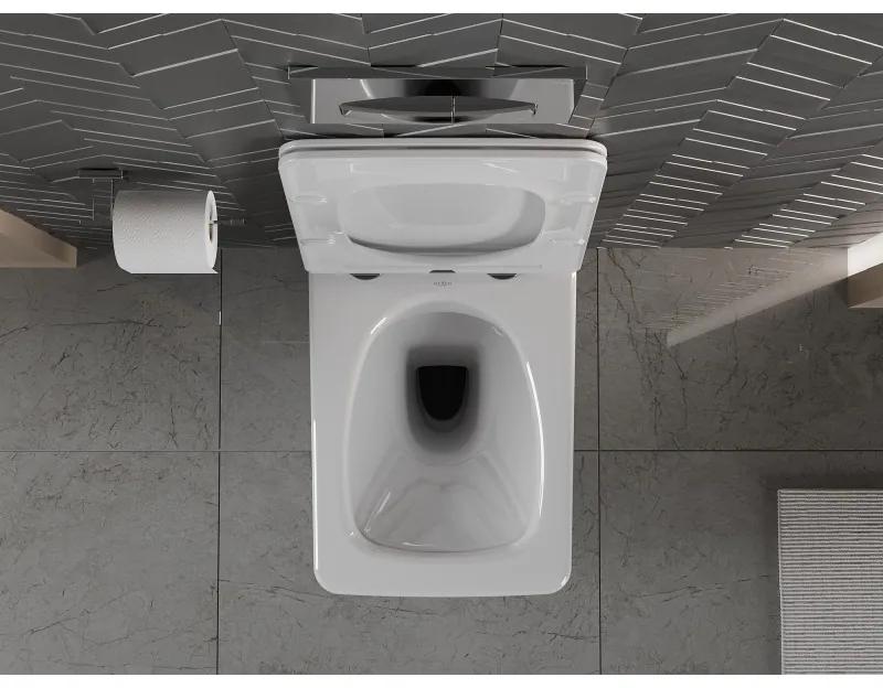 Mexen Vera WC mísa Rimless s pomalu padající deskou slim, duroplast, Bílá - 30164000