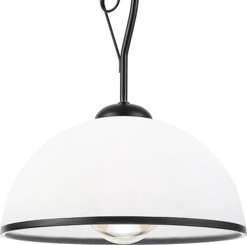 Lustr na tyči RETRO 1xE27/60W/230V černá/bílá