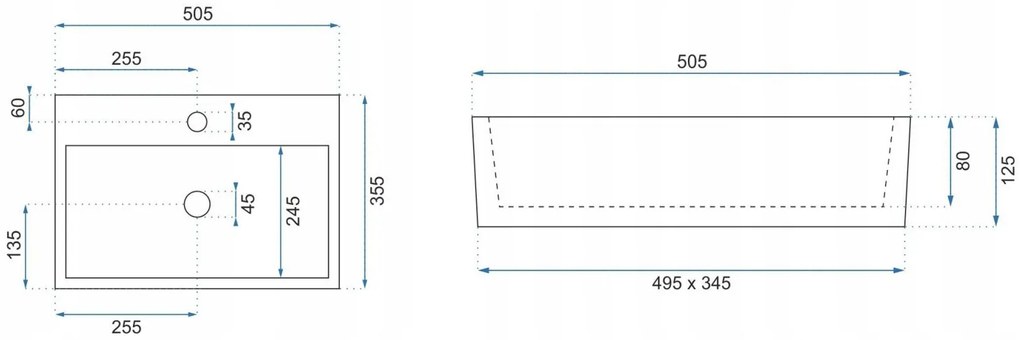 Keramické umyvadlo MAXMAX Rea VALERIA N