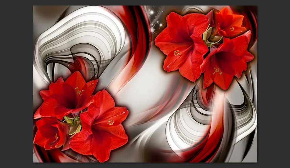 Fototapeta Bimago - Amaryllis - Ballad of the Red + lepidlo zdarma 300x210 cm