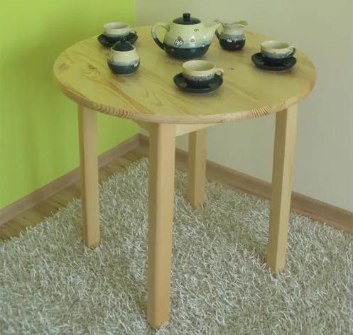 Jídelní stůl kruhový 70 cm z masivu borovice (Barva dřeva: Olše)