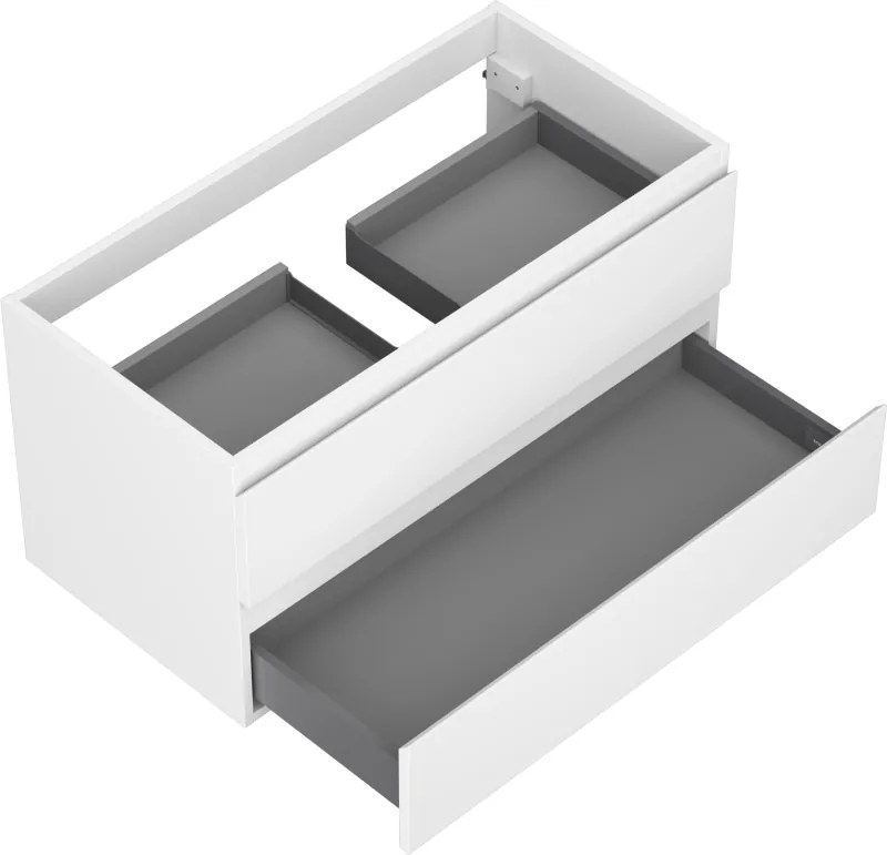 Mexen Orio, koupelnová skříňka 90 cm, 2 zásuvky, bílá matná, 91A10-09047-2-BFF01