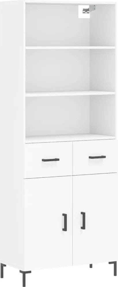 Skříň highboard bílá 69,5 x 34 x 180 cm kompozitní dřevo 3200513
