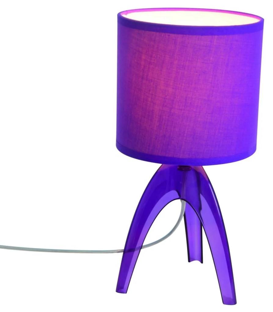 Trendová stolní lampa Ufolino, fialová