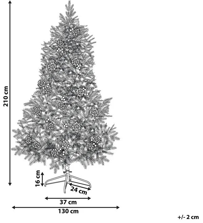 Umělý vánoční stromek 210 cm DINNA (zelená). 1023182