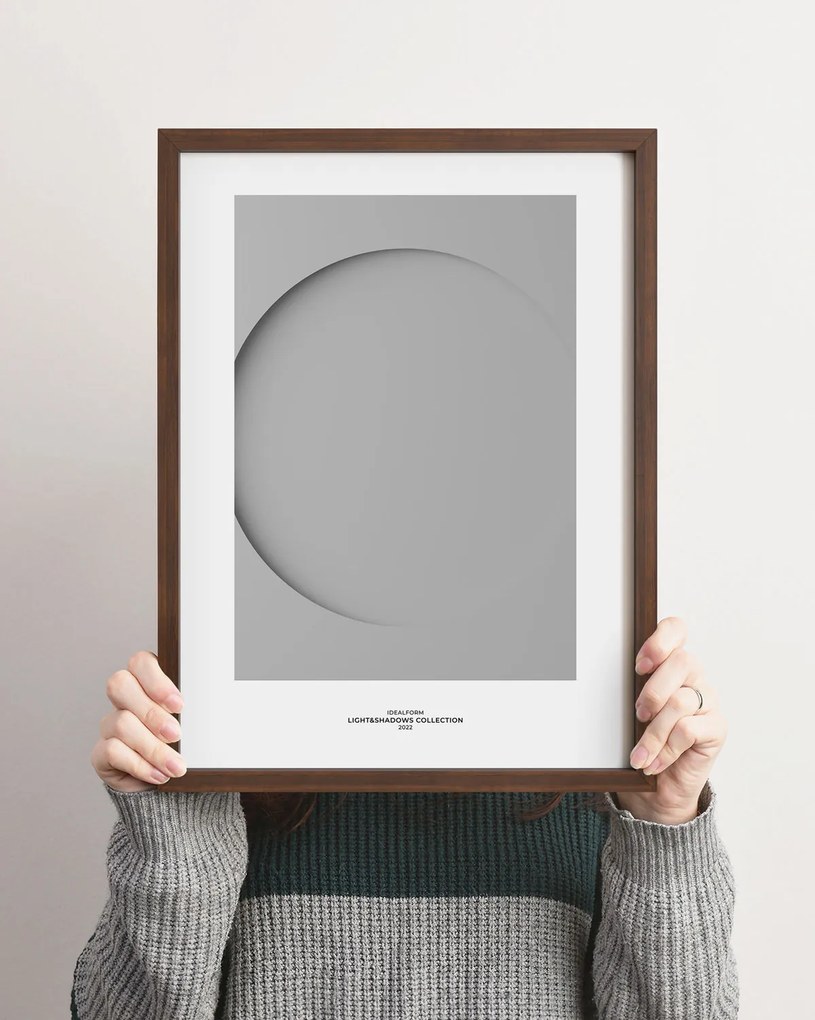 Idealform Poster no. 6 Round composition Barva: Silver grey, Velikost: 300x400 mm