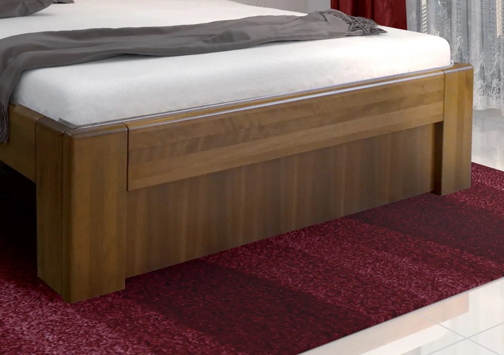 FMP Lignum Edit postel s přední výplní - buk průběžný Moření: č. 703, Výška bočnice: 50 cm, Rozměr: 160 x 200 cm