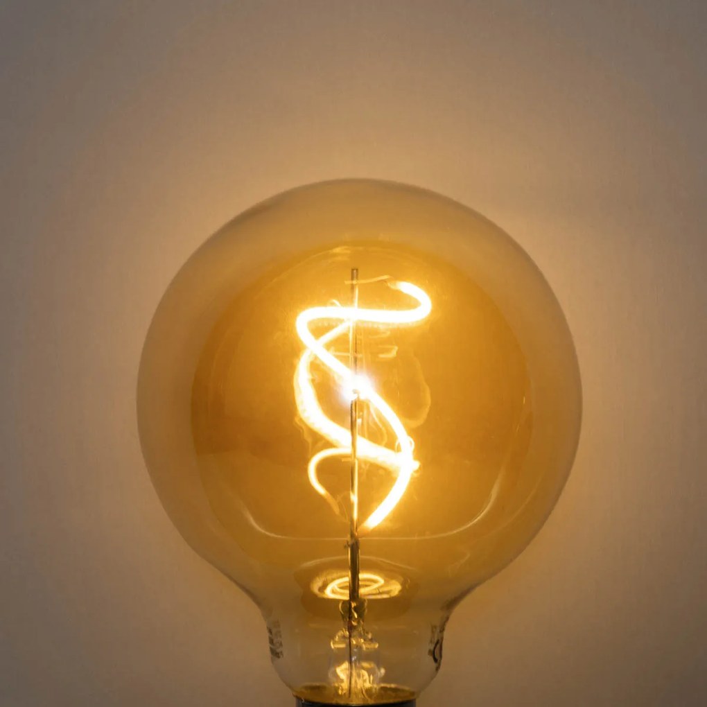 Sada 5 stmívatelných LED žárovek E27 se spirálovým vláknem G95 4W 270LM 2700K