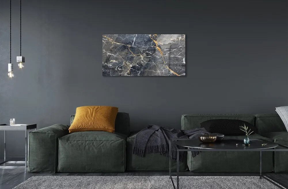 Obraz na skle Marble kamenná zeď 120x60 cm