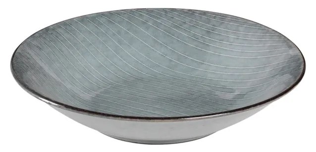 Hluboký talíř z kaneniny průměr 22,5 cm Broste NORDIC SEA - modrý