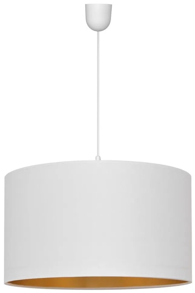 Helam Lustr na lanku ALBA 1xE27/60W/230V pr. 45 cm bílá/zlatá HE0992