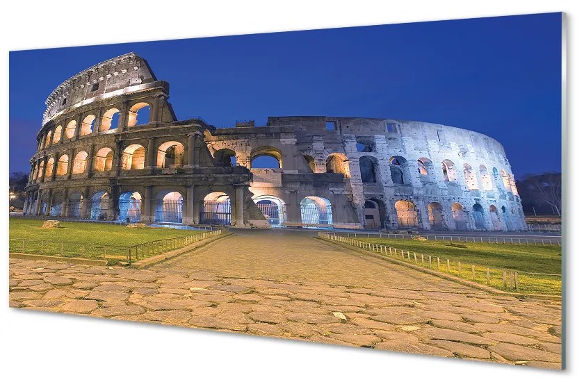 akrylový obraz Sunset Rome Colosseum 140x70 cm