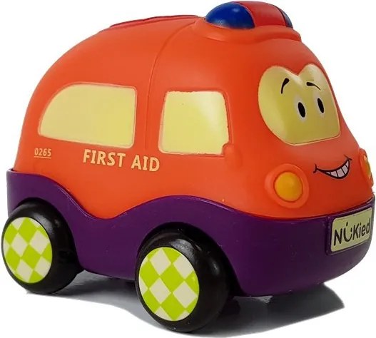 LEAN Toys Sada autíček, policie a sanitka, pro miminka s pohonem, 4 ks