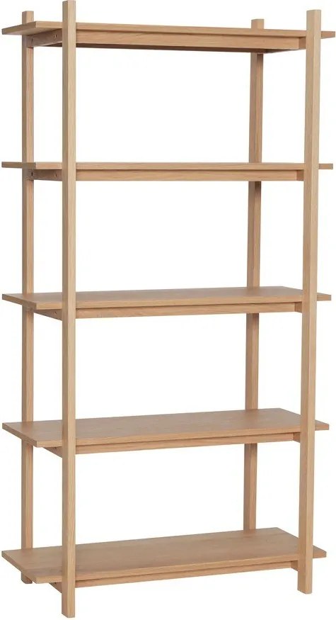 Regál v dekoru dubu v přírodní barvě 80x150x39 cm Epoch – Hübsch