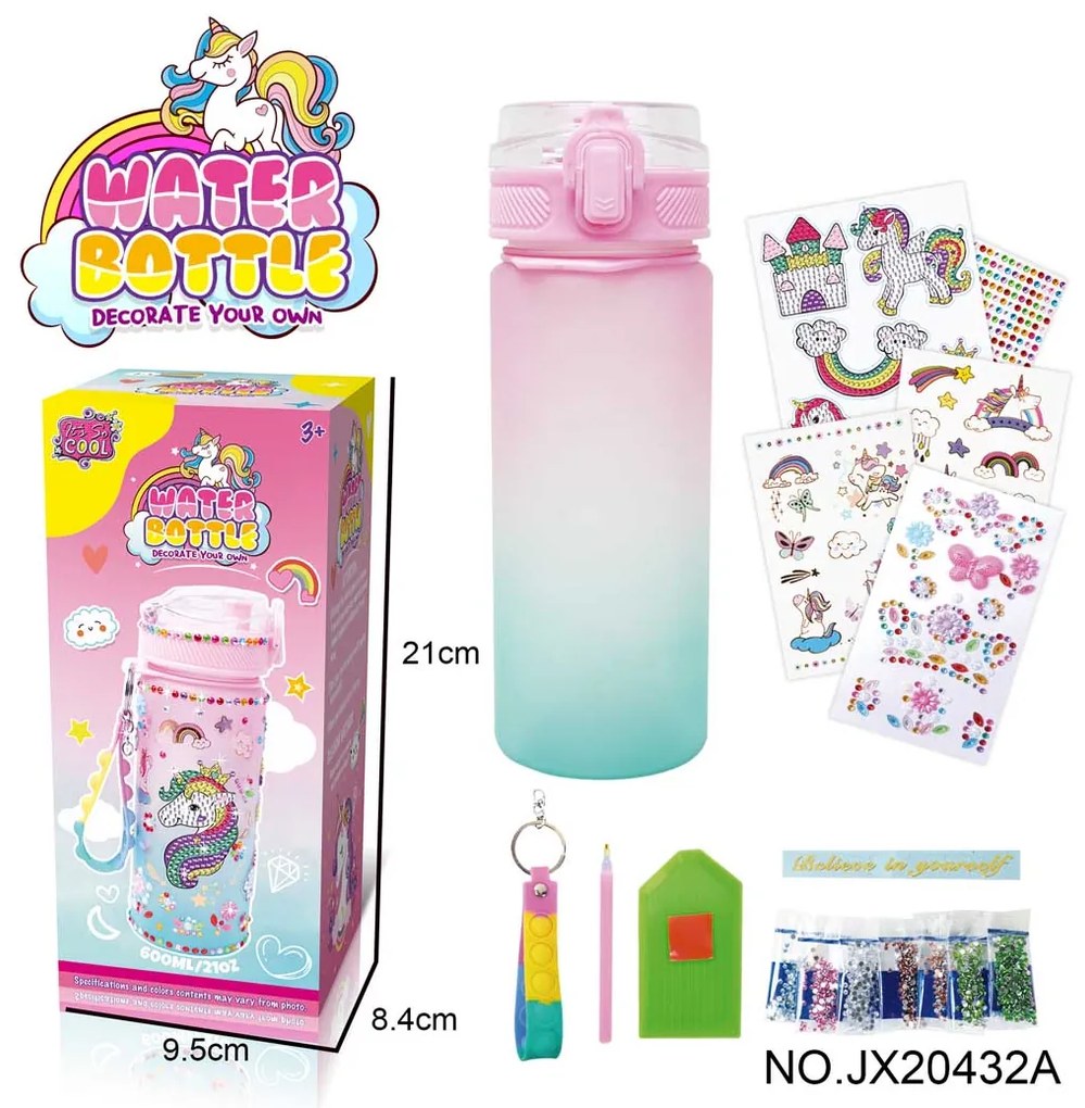 RKToys Dětská láhev na vodu Jednorožec