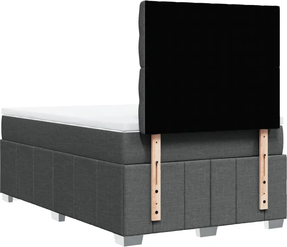 Box spring postel s matrací tmavě šedá 120x200 cm textil 3291643