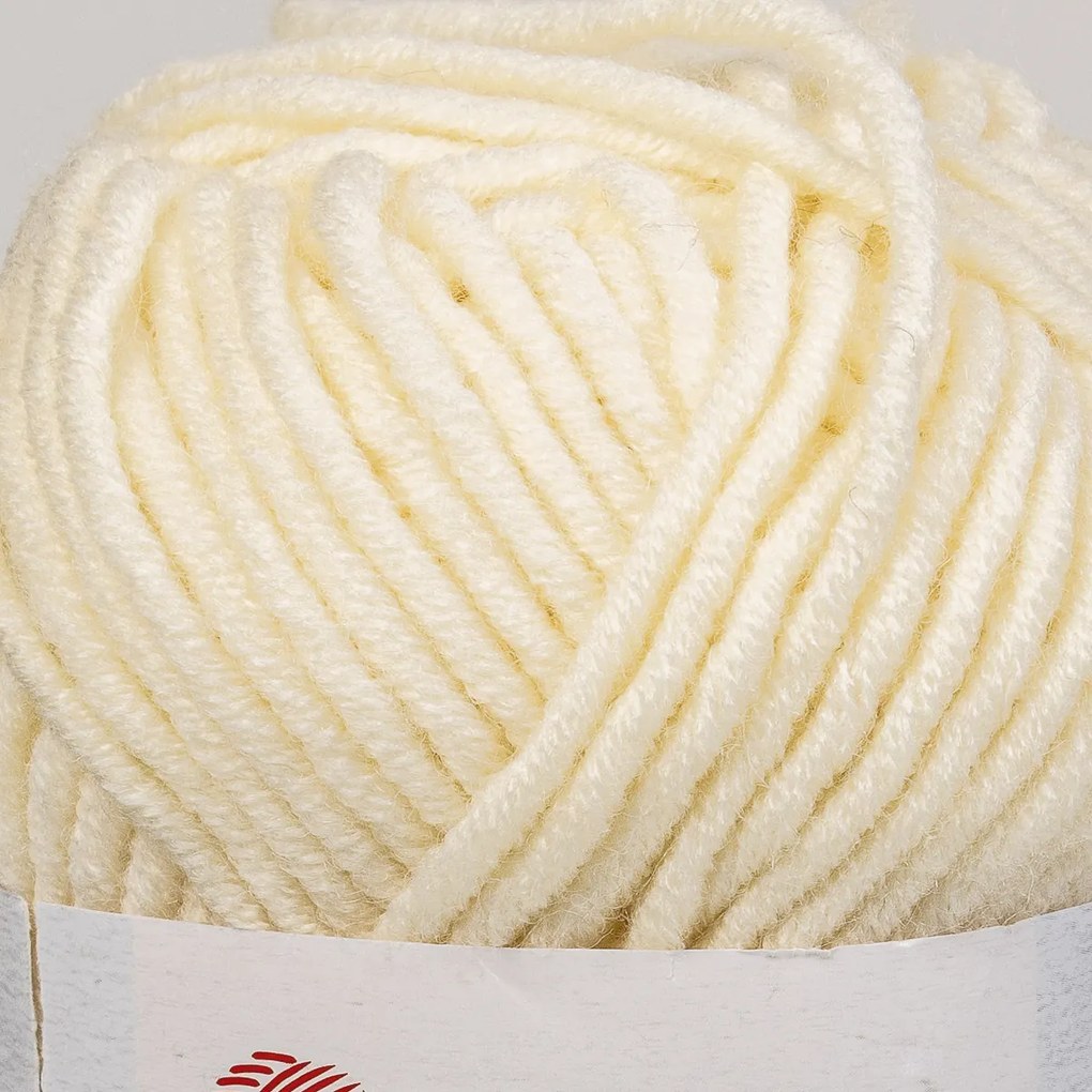 Pletací příze YarnArt MERINO BULKY 502 smetanová, 100g/100m