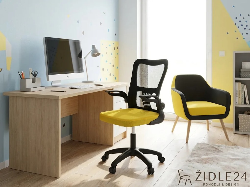 Juniorská židle SMARTSIT - žlutá síťovina
