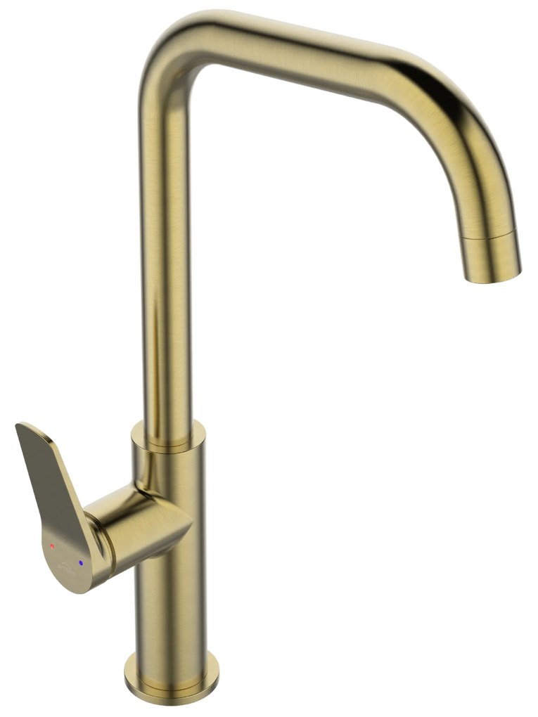 Invena Alonia, vysoká dřezová baterie h-373, zlatá matná, INV-BZ-70-009-V
