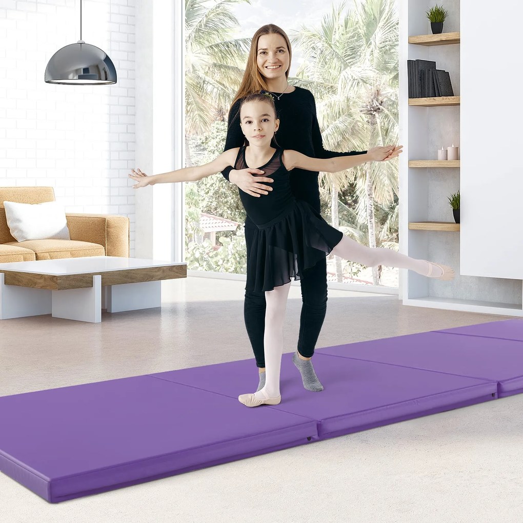 Costway 300 x 117 x 5 cm měkká podlahová rohož z umělé kůže s uchy