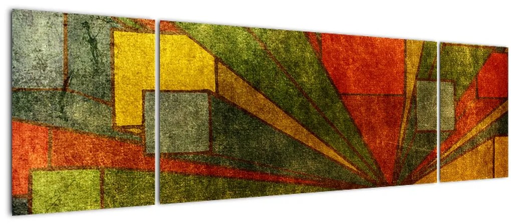 Obraz geometrické abstrakce (170x50 cm)