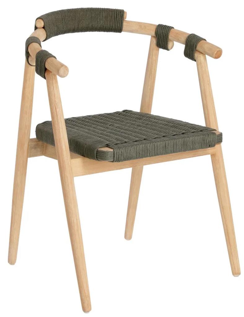 Zelená Dřevěná židle Majela LA FORMA