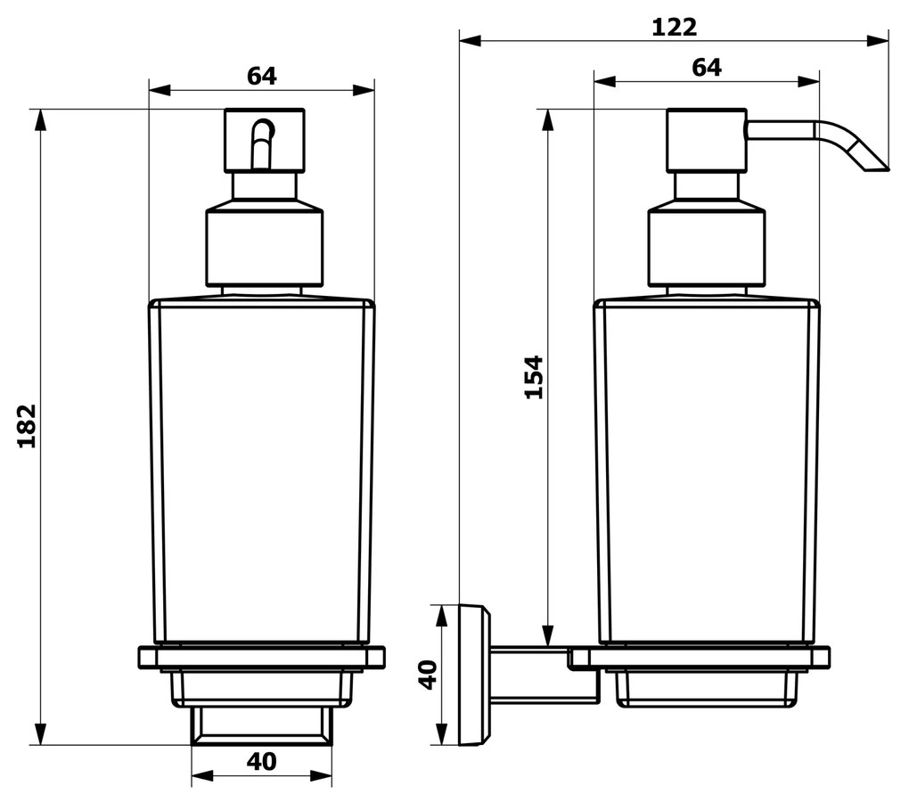 Gedy Sapho Colorado 6981 dávkovač mýdla chrom sklo satin