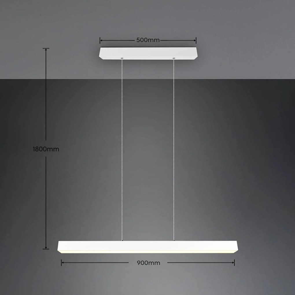 LED závěsné světlo Paros DUOline, trám, bílá matná