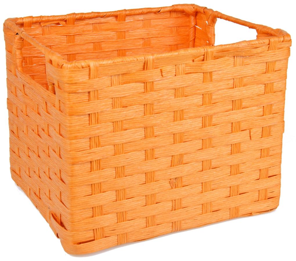 Vingo Úložný box oranžový Rozměry (cm): 25x27, v. 21