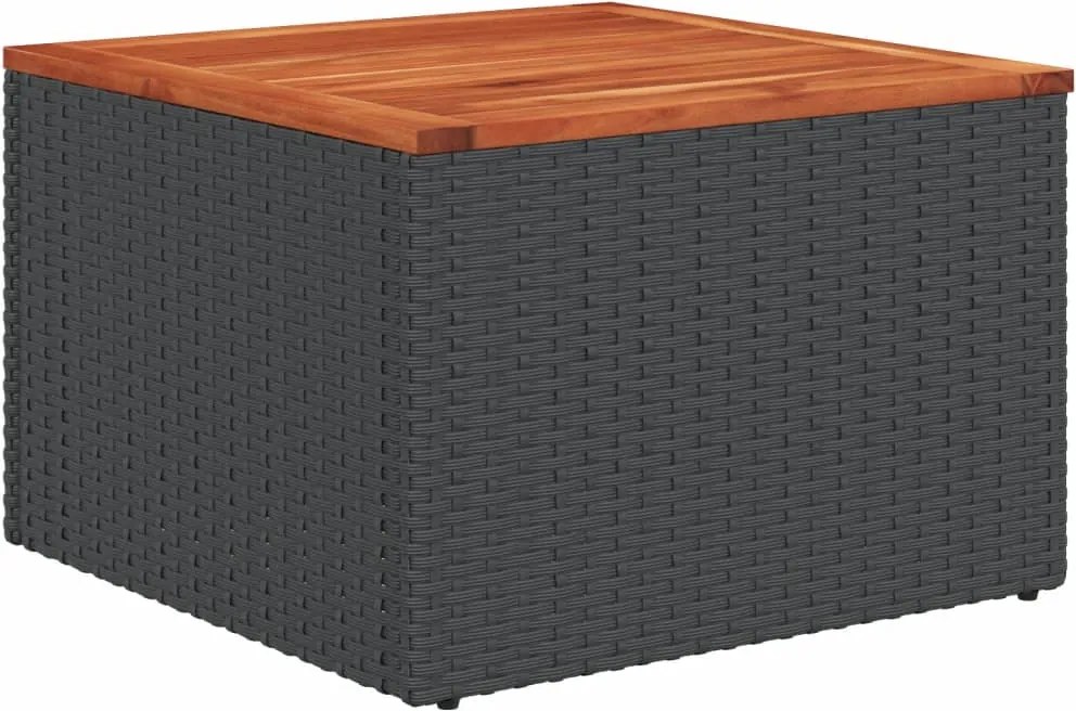 12dílná zahradní sedací souprava s poduškami černá polyratan 3256308