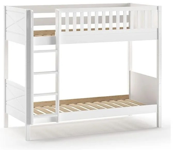 Bílá patrová dětská postel 90x200 cm Scott - Vipack Biano.cz