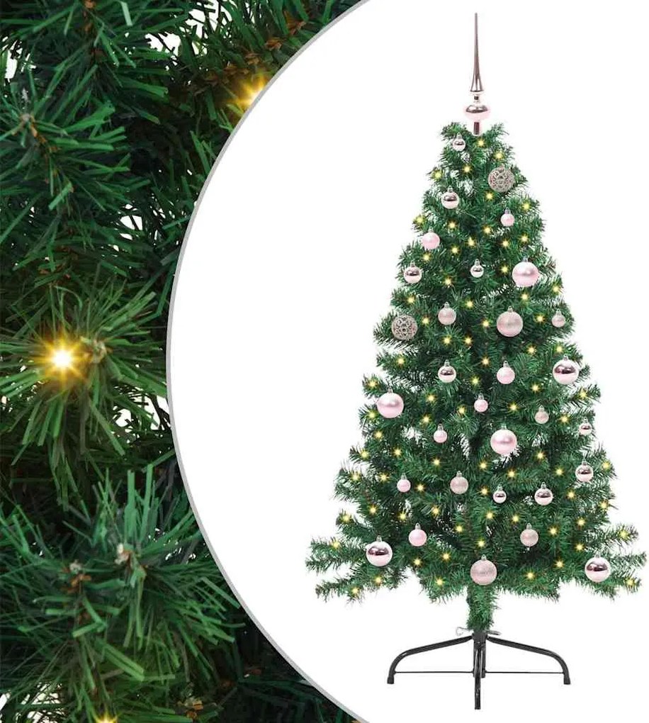 Umělý osvětlený vánoční stromeček Zelená 150 cm PVC 3397000