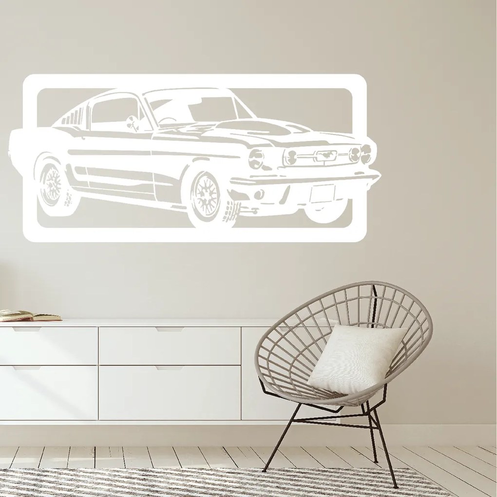 Živá Zeď Samolepka na zeď Ford Mustang Barva: černá