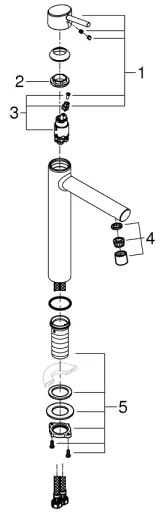 GROHE 23920001 - Umyvadlová baterie CONCETTO velikost XL lesklý chrom
