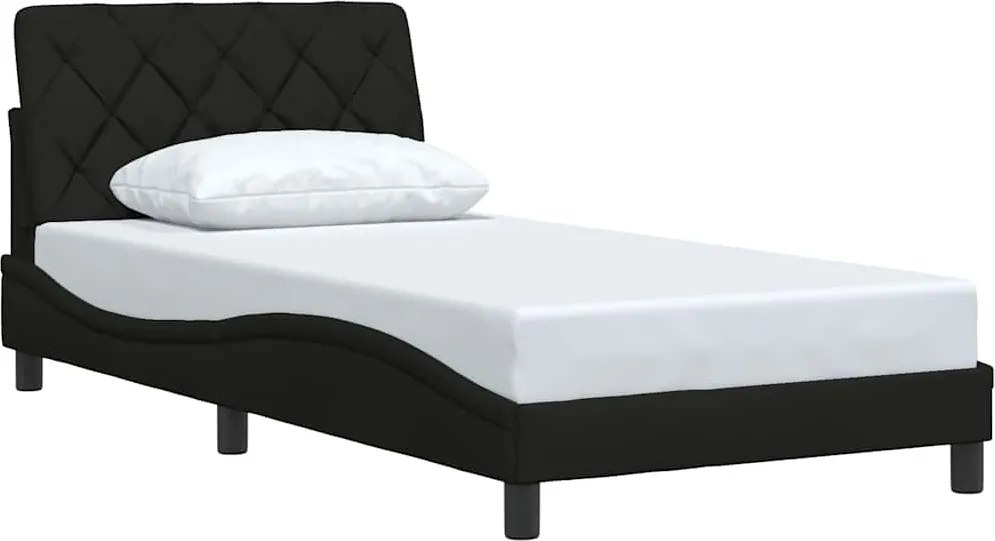 Rám postele bez matrace černý 100 x 200 cm textil 3310582