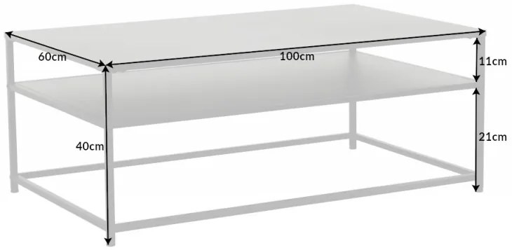 Konferenční stolek Dura Steel 100cm černý/ 41728