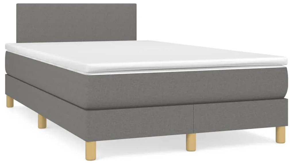 Box spring postel s matrací tmavě šedá 120x190 cm textil 3269759