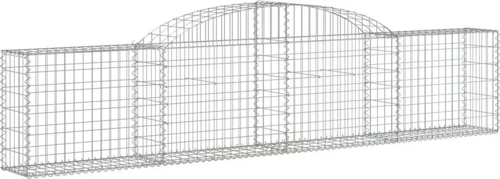 vidaXL Klenuté gabionové koše 20 ks 300x30x60/80 cm pozinkované železo [3146499]