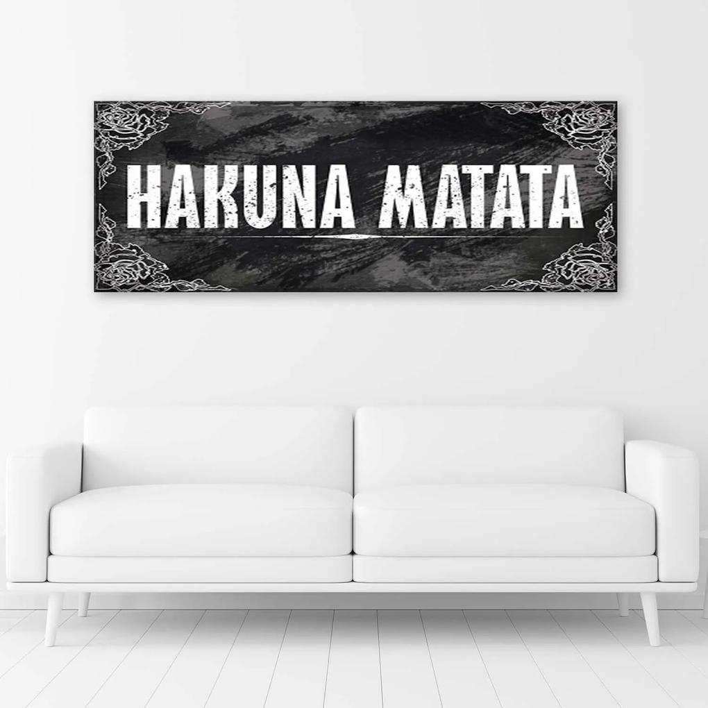 Gario Obraz na plátně Lví král hakuna matata nápis Rozměry: 90 x 30 cm