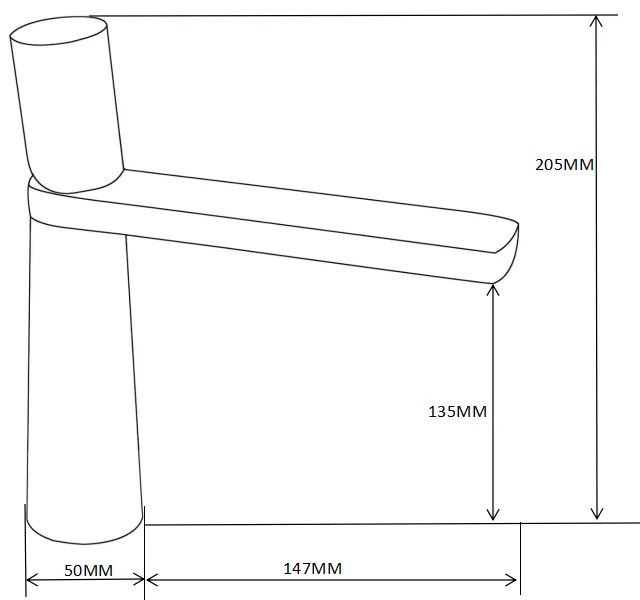 Mexen Nox umyvadlová baterie, černá, 744200-70