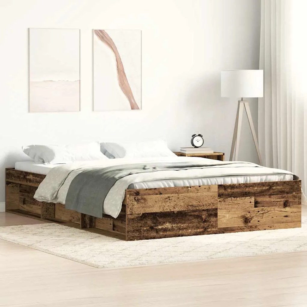 Rám postele bez matrace Staré dřevo 120x190cm Technické dřevo 3328876