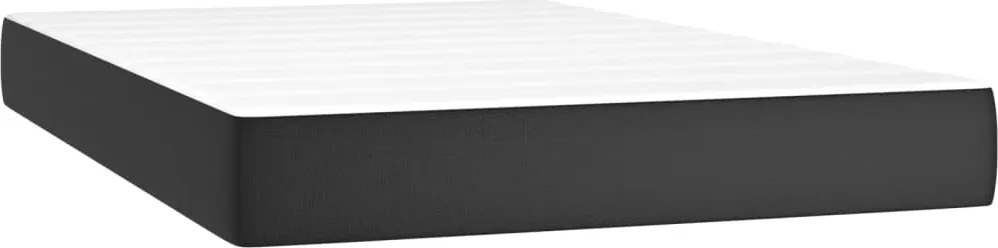 Box spring postel s matrací černá 120 x 200 cm umělá kůže 3142713