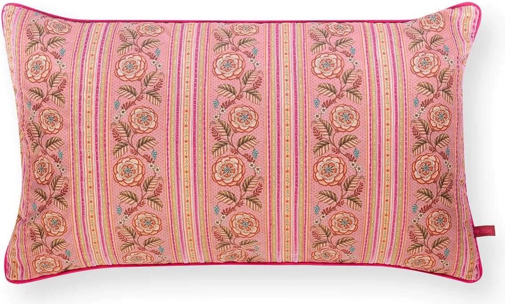 Pip Studio dekorační polštář Rosa Rani 65 x 39 cm - růžový (Stylový dekorační polštář s květy)