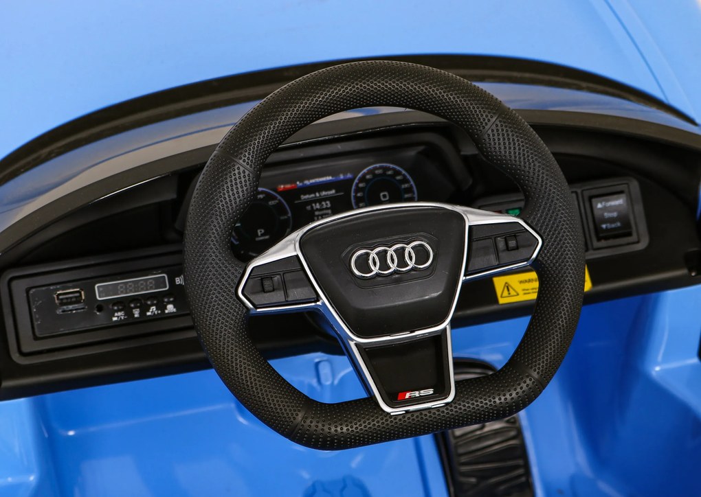 Ramiz Elektrické autíčko Audi RS E-Tron GT pro děti modré + dálkové ovládání + pohon 4x4