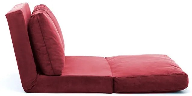 Designová rozkládací pohovka Wandella 120 cm červeno-hnědá