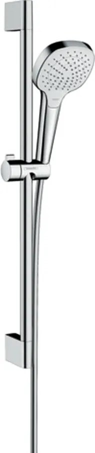 Hansgrohe Croma Select E, sprchová sada Vario EcoSmart 9 l/min se sprchovou tyčí 65 cm, bílá/chromová, HAN-26583400