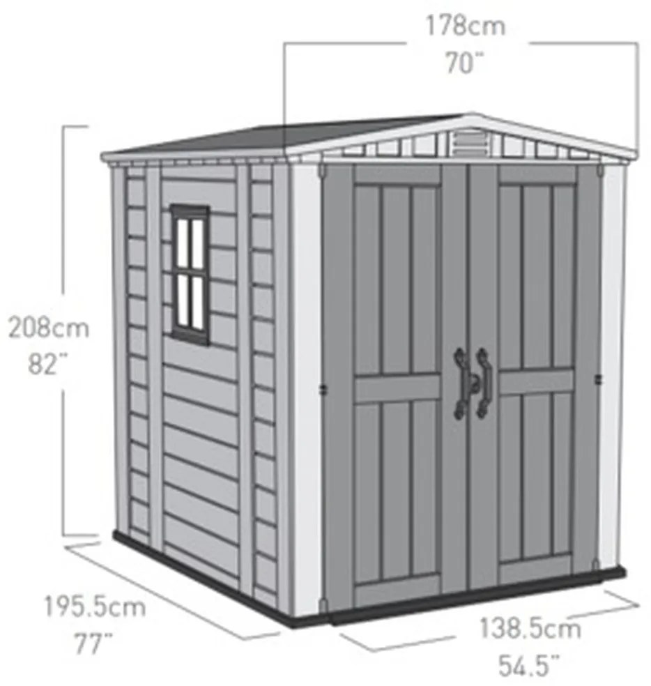 KETER FACTOR 6 x 6 zahradní domek, 178 x 195,5 x 208 cm 17197898