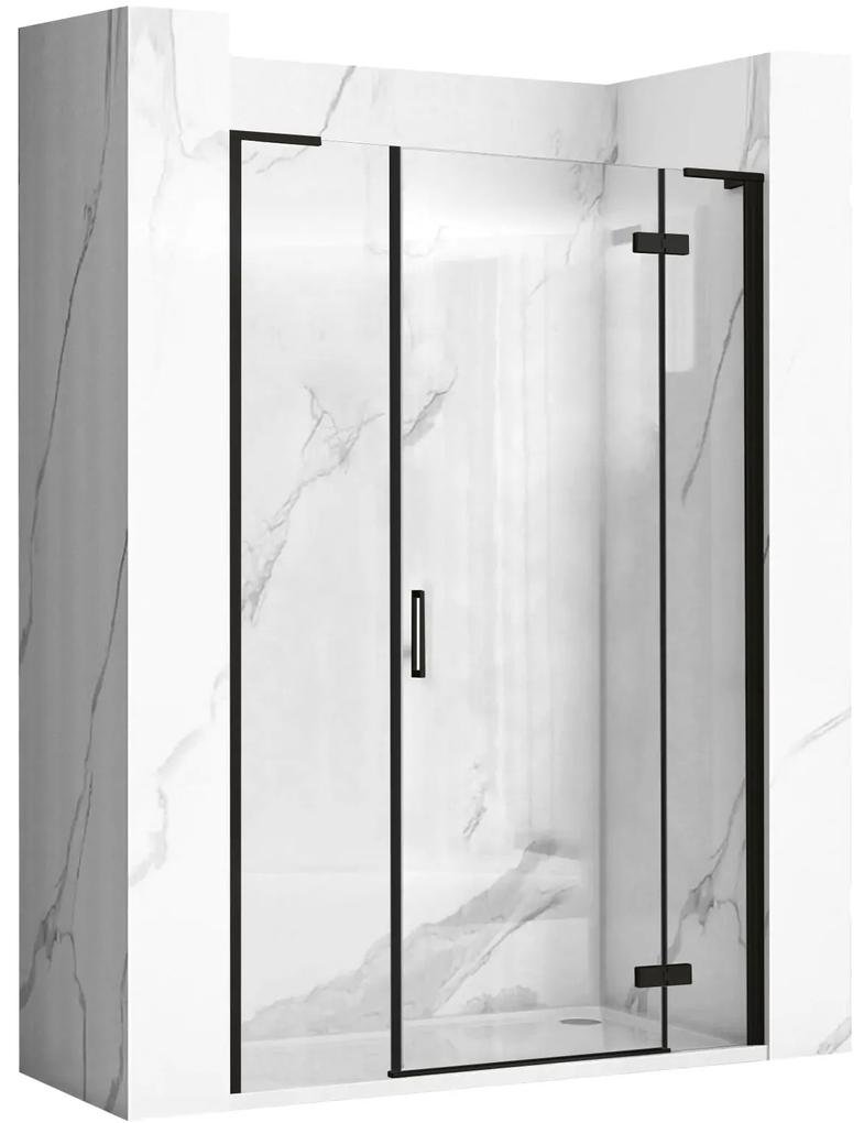 Rea Hugo, sprchové dveře do otvoru 110x200 cm, černá matná, KPL-49177