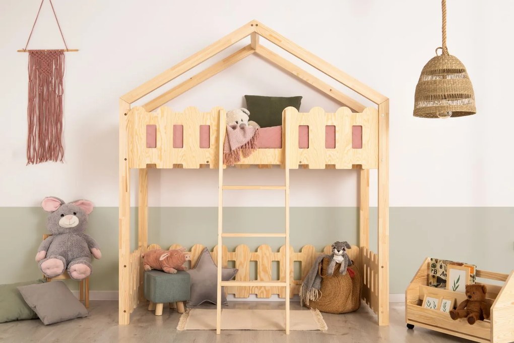 Adeko Vyvýšená dětská postel KAIKO PA Velikost postele: 160x90 cm Barva: dekor přírodní dřevo přírodní
