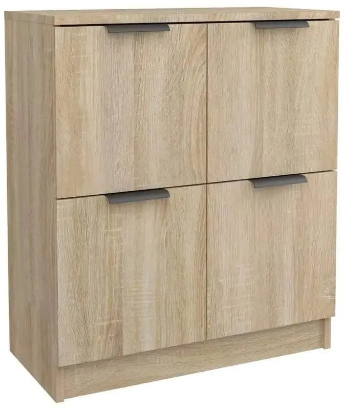 Komoda, 4 dvířka, dřevo, dub sonoma, NoBi KOALA